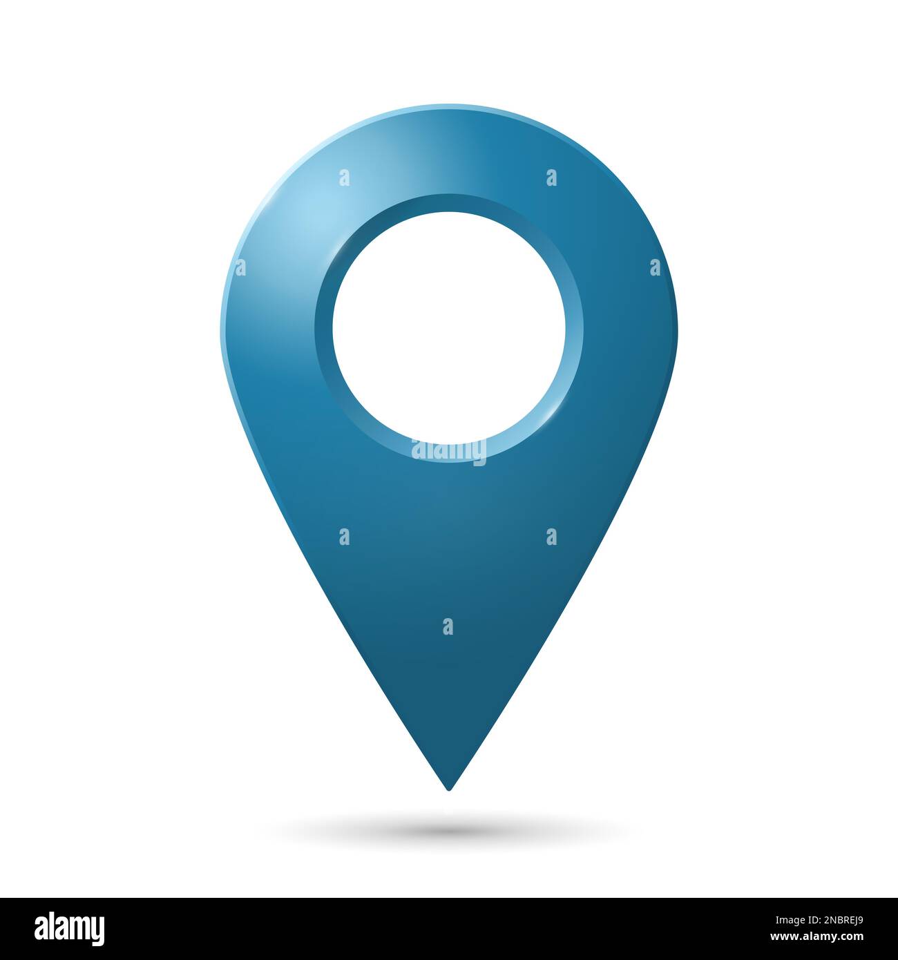 The geolocation icon is blue on a white background Stock Vector Image ...