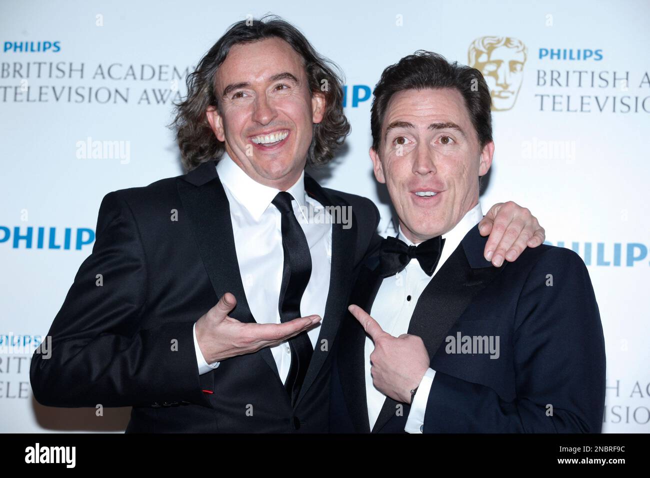 British television personalities Steve Coogan (Left) and Rob Brydon at ...