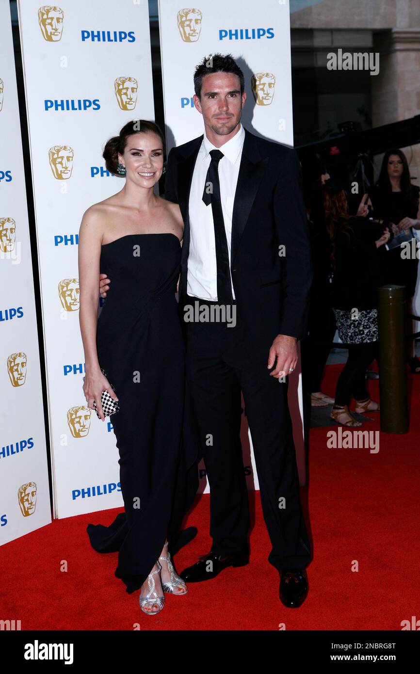Jessica Taylor and Kevin Pietersen arrive at The British Academy ...