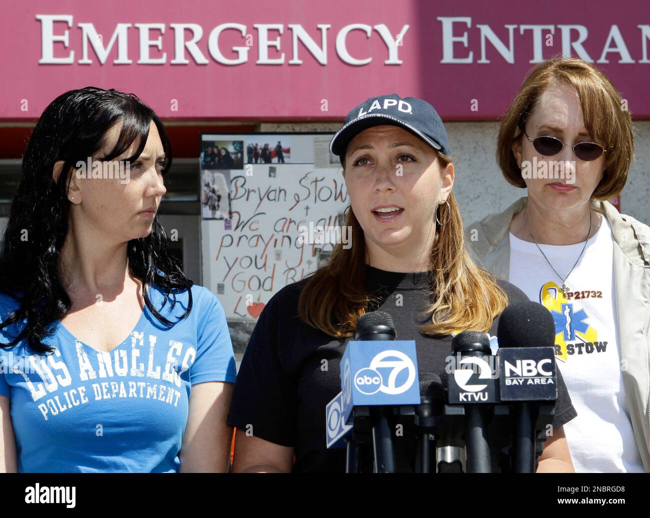 Erin Collins, center, sister, Bonnie Stow, left, sister, and Ann Stow ...