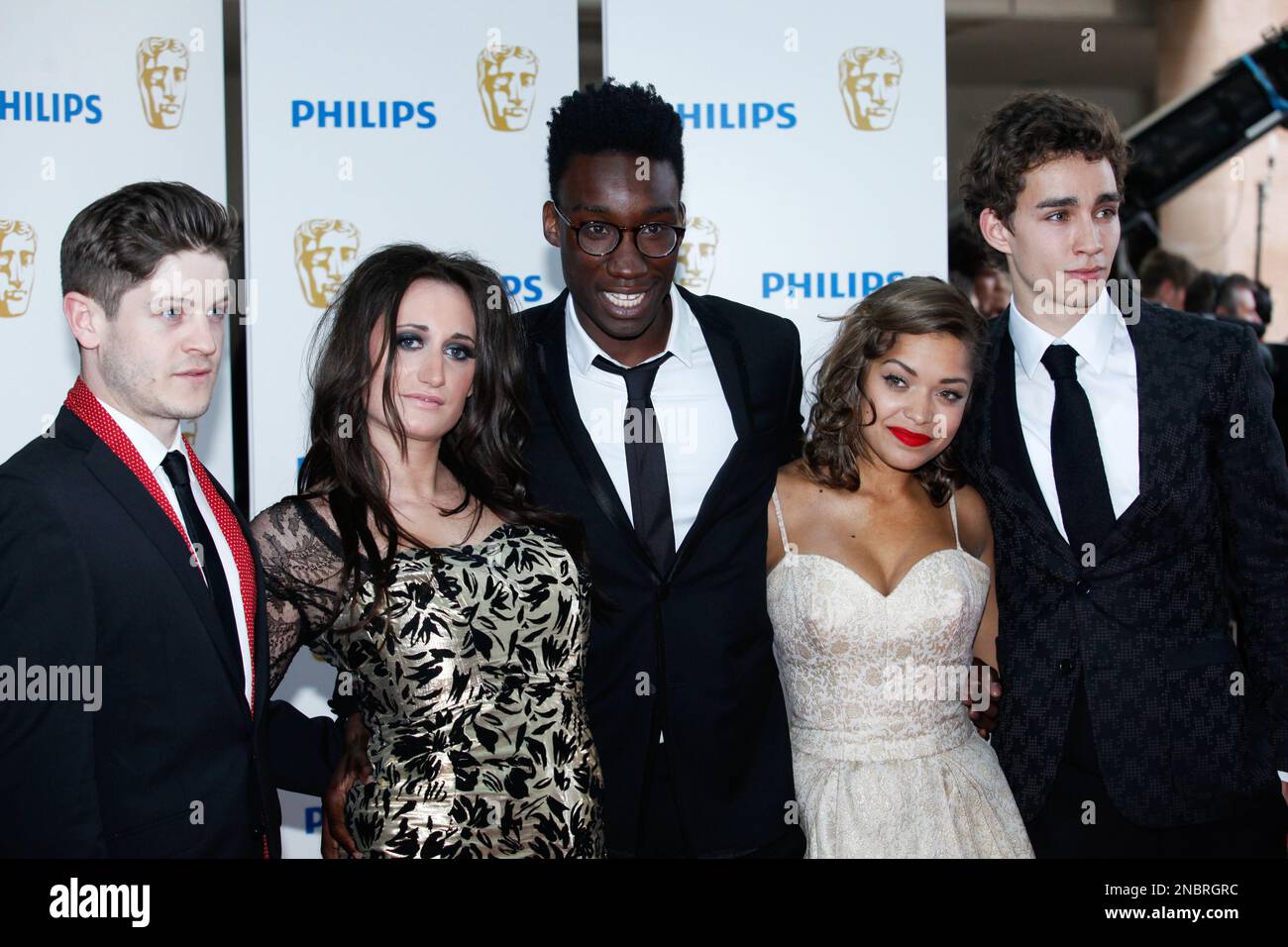 The cast of television drama Misfits arrive at The British Academy ...