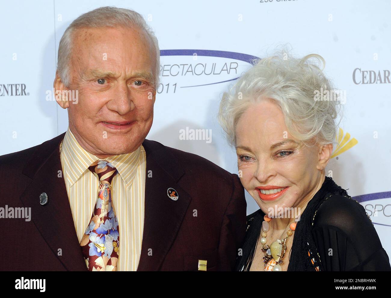 Buzz Aldren, at left, and his wife, Lois Aldren arrives at The 26th ...