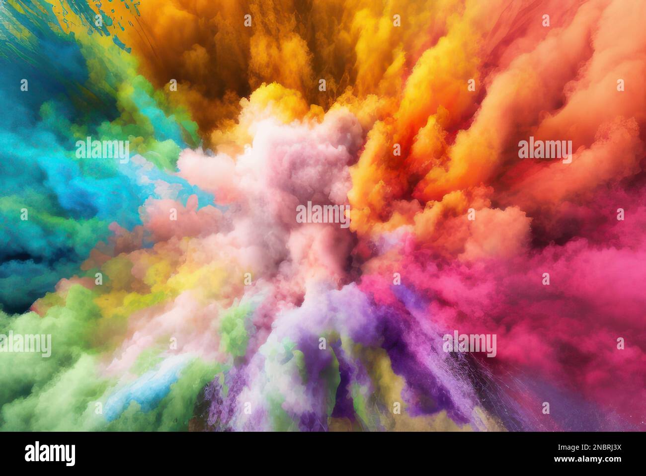 colorful explosion of Holi paint powder, with a dynamic texture and a ...