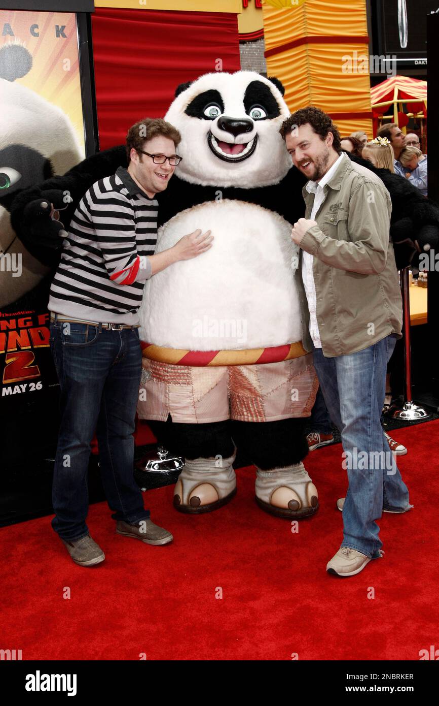 Cast members Seth Rogen, left, and Danny McBride arrive at the premiere ...