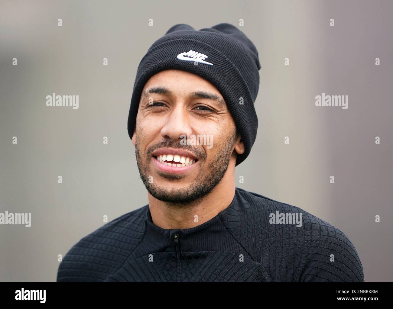 Chelsea's Pierre-Emerick Aubameyang during a training session at Cobham ...