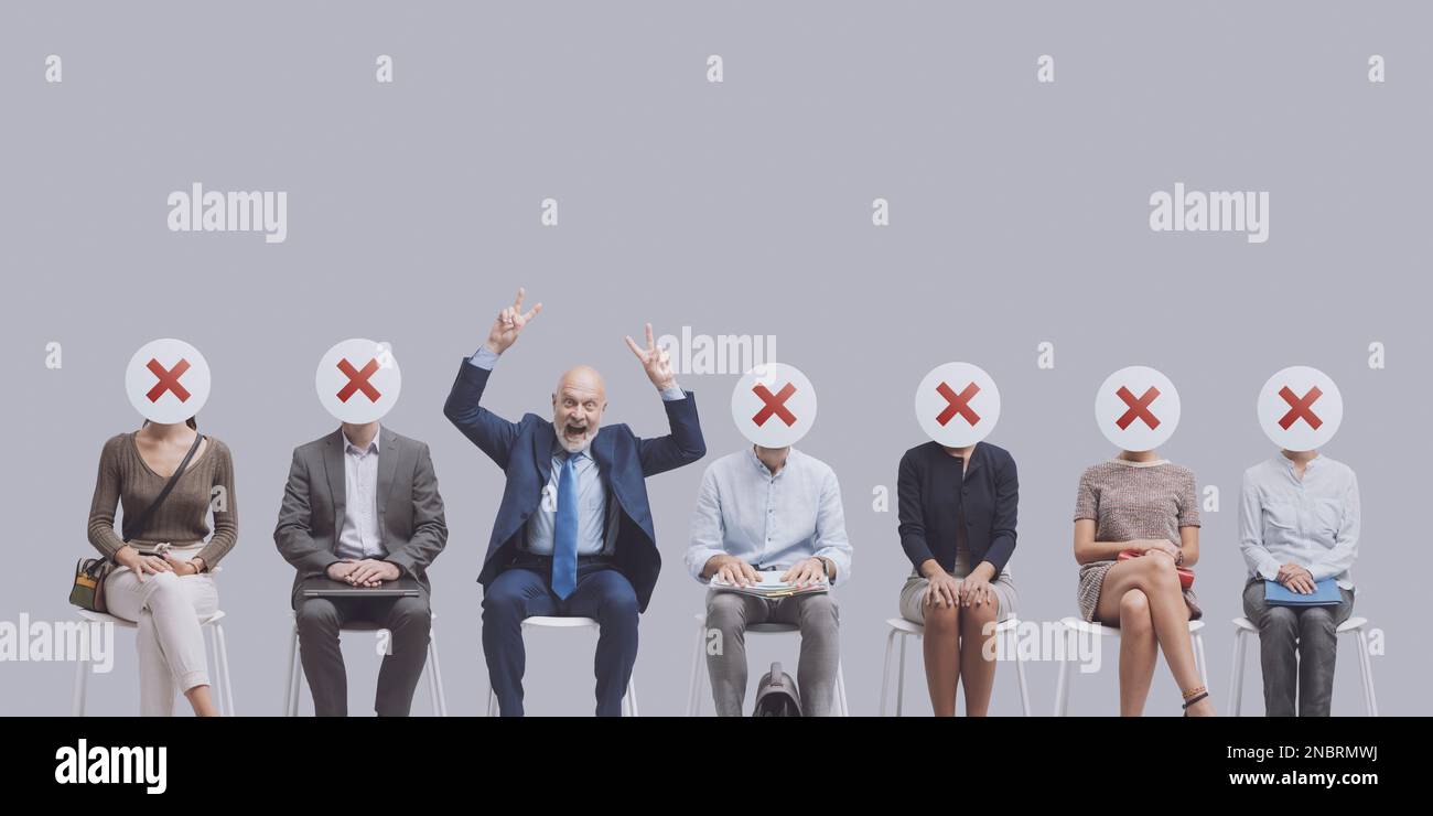 Picking the right candidate for the job: cheerful job applicant ...