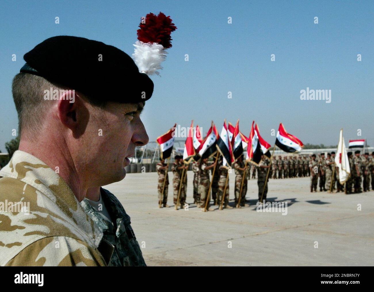 FILE - In this April 26, 2006 file photo, A British soldier watches ...