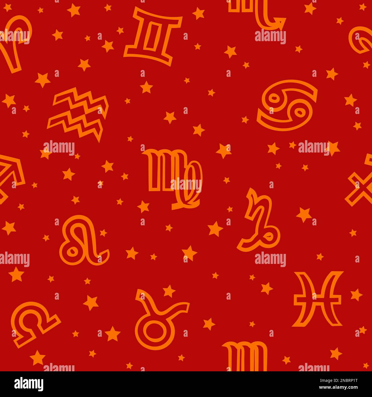 Flat background with signs of the zodiac. Astrology seamless pattern ...