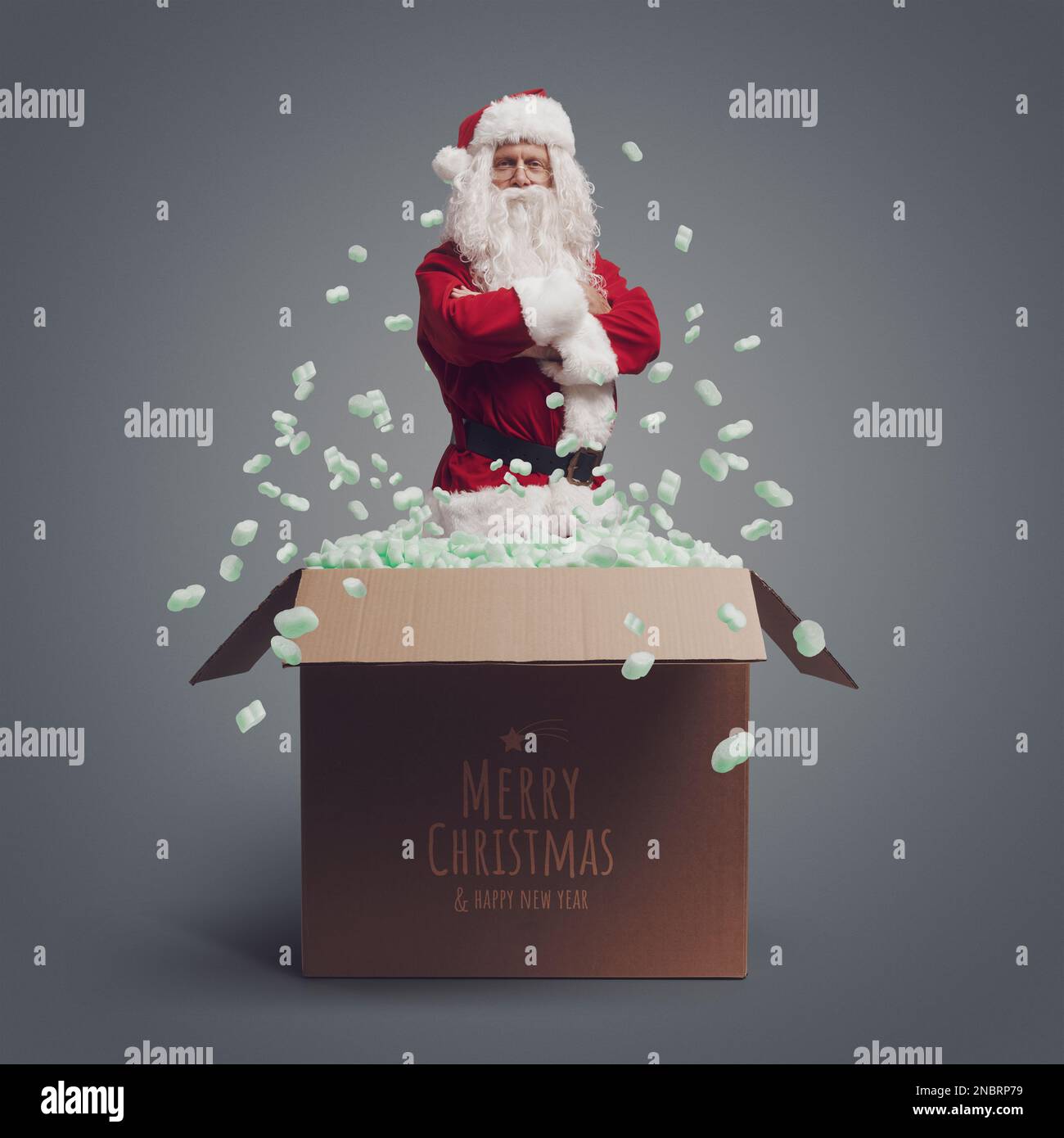 Delivering man arms crossed hi-res stock photography and images - Alamy