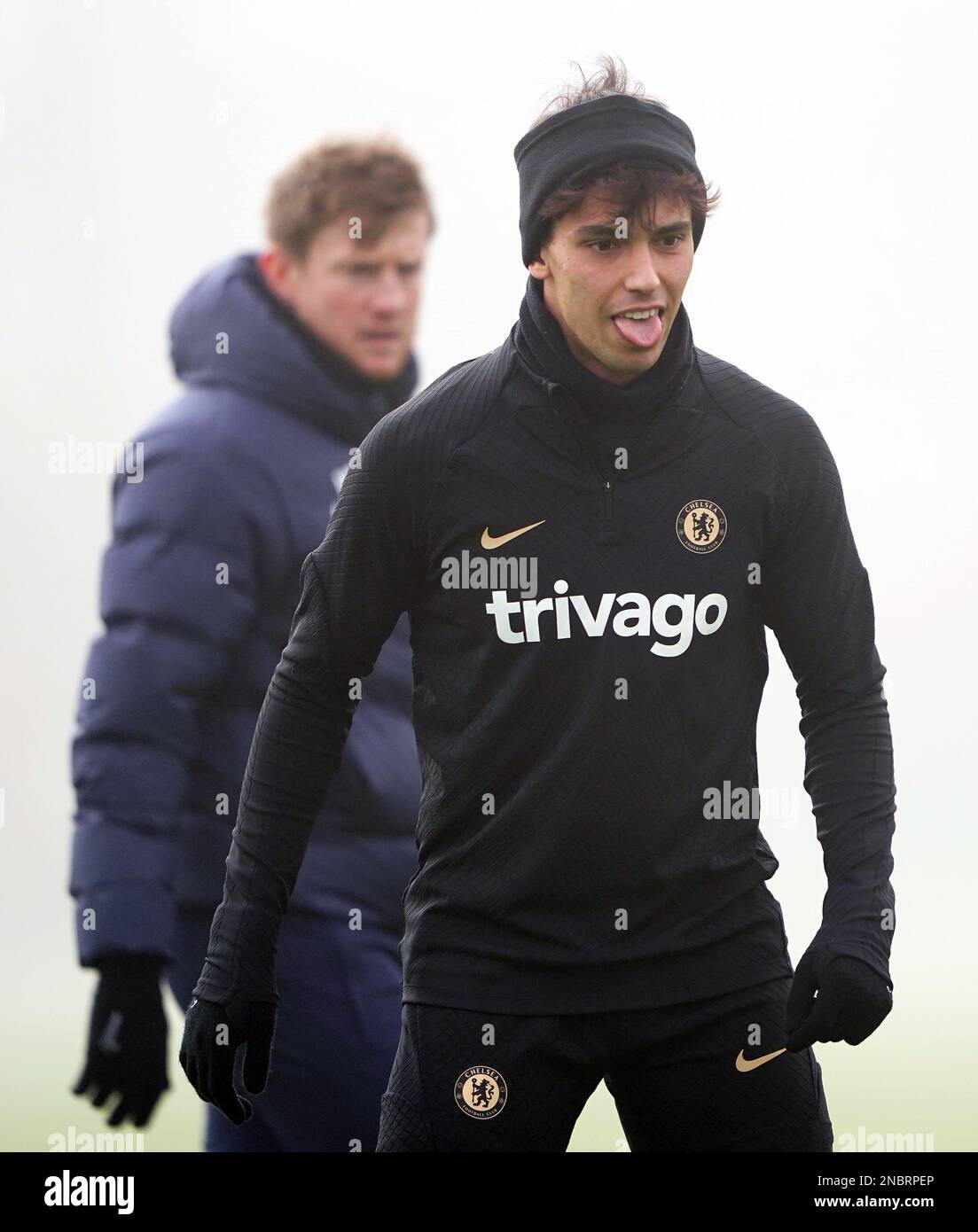 Chelsea's Joao Felix during a training session at Cobham Training ...