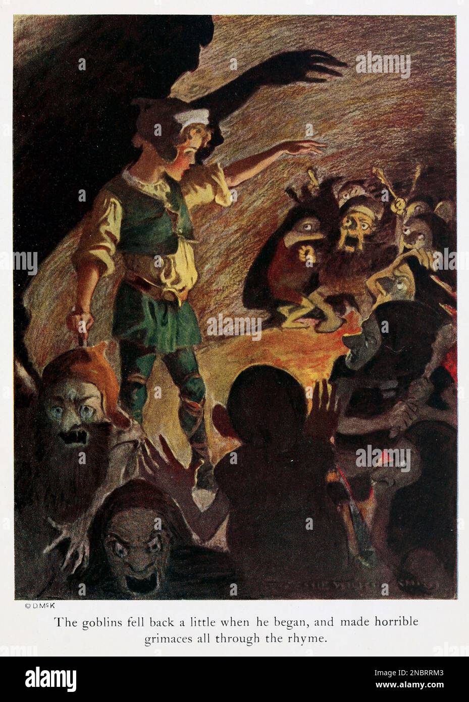 The goblins fell back a little when he began, and made horrible ...