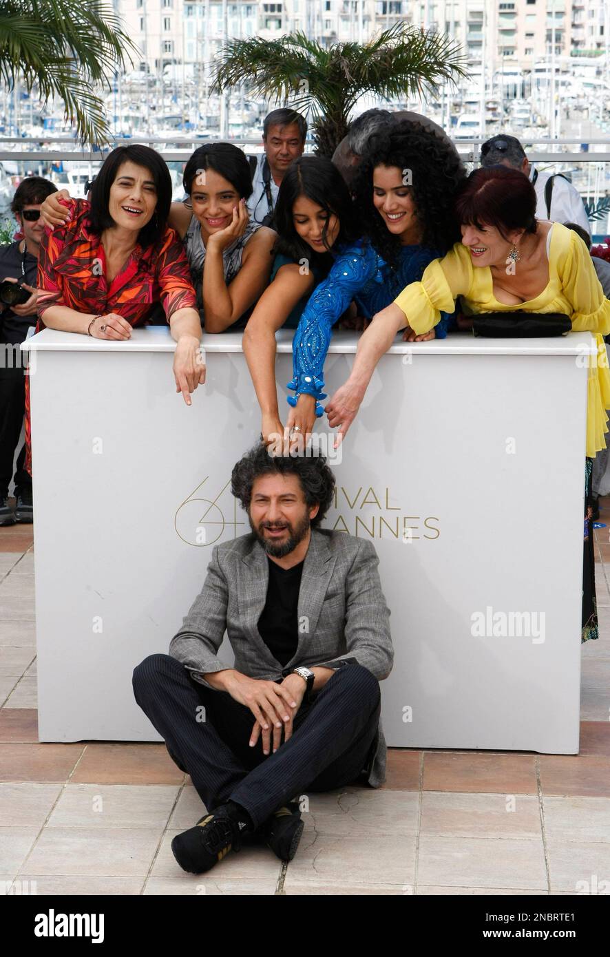 From left, actresses Hiam Abbas, Hafsia Herzi, Leila Bekhti, Sabrina ...