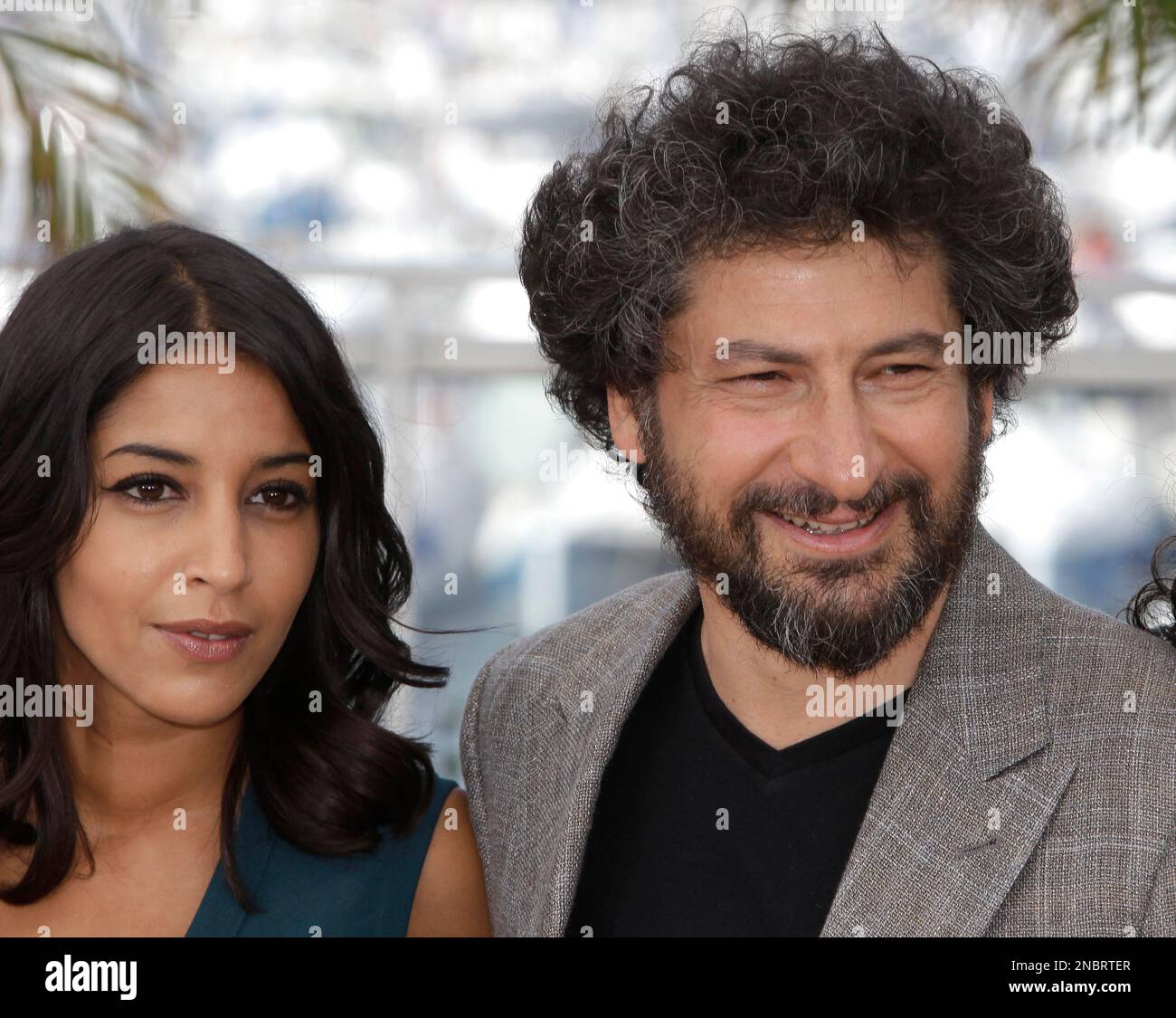 Actress Leila Bekhti, left, and director Radu Mihaileanu pose during a ...
