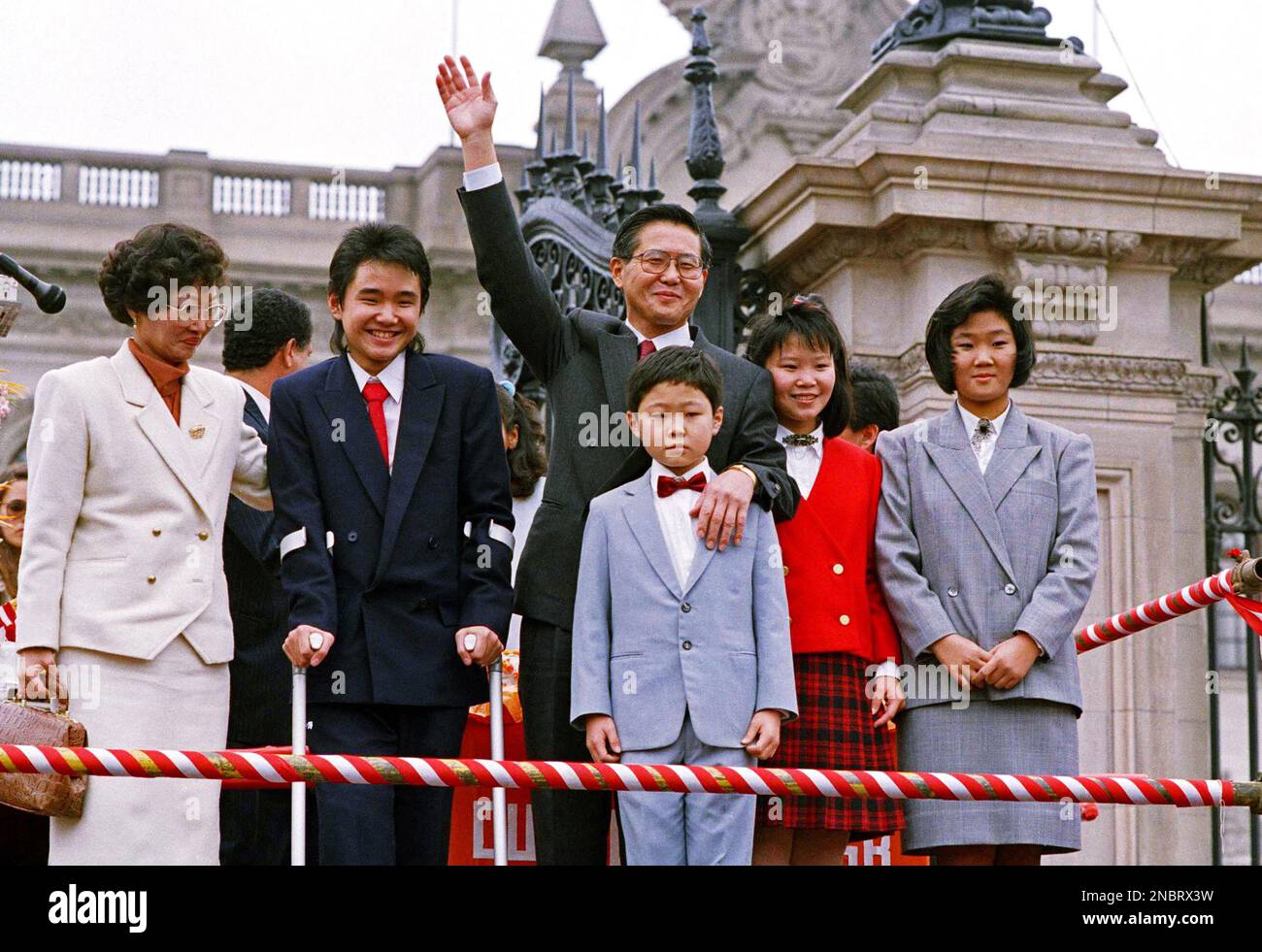 FILE - In this July 8, 1990 file photo, Peru's newly elected President ...