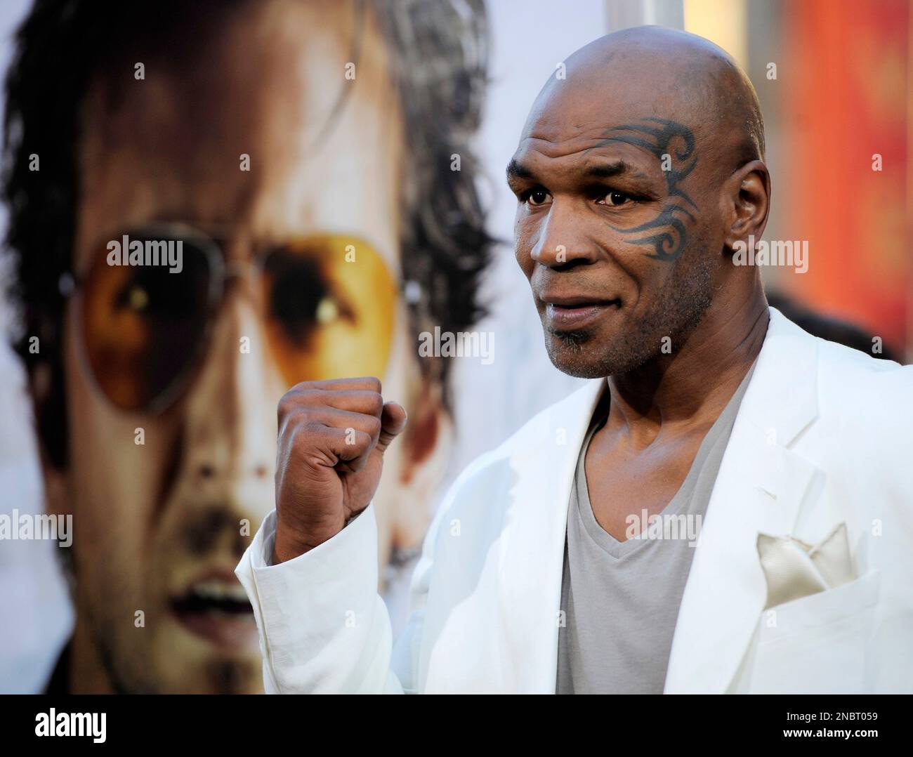 Mike Tyson, a cast member in "The Hangover Part II," poses at the ...
