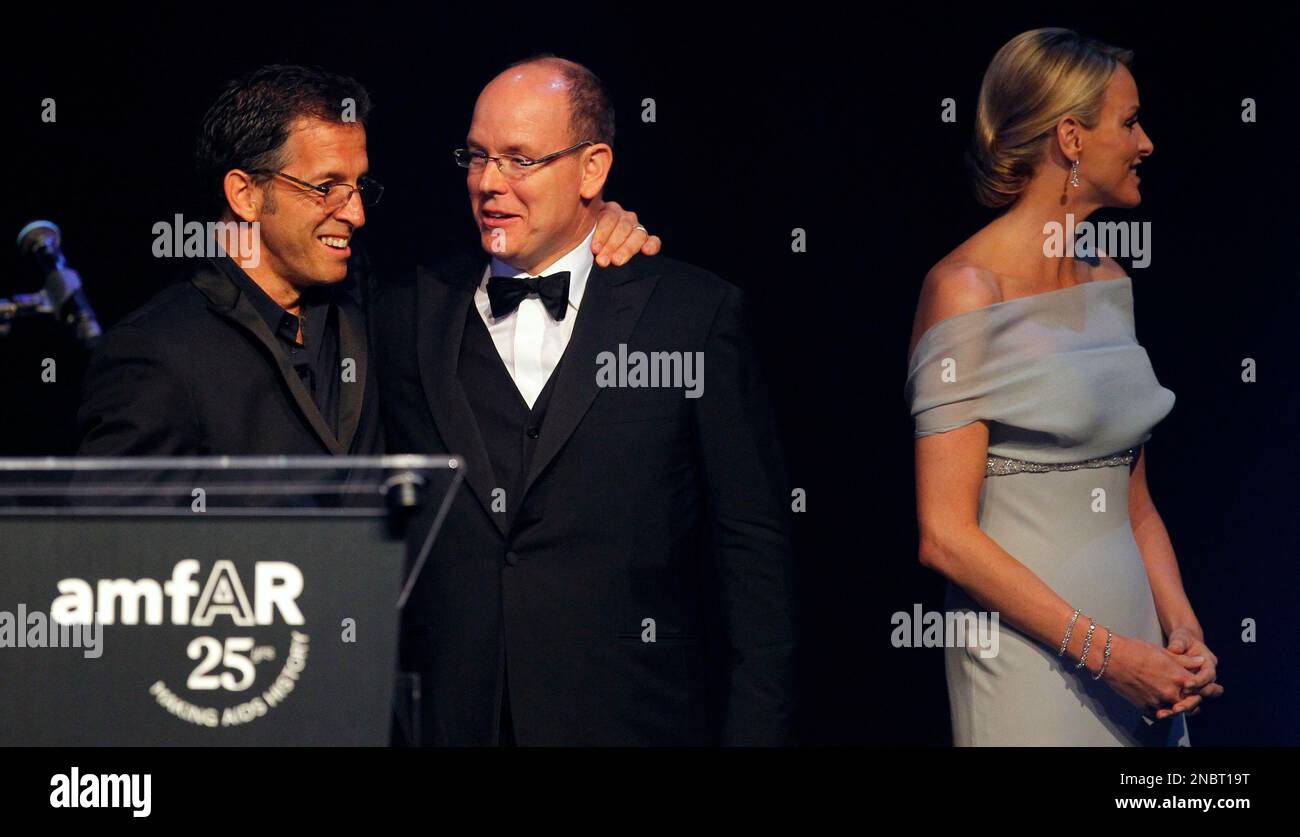 From left, designer Kenneth Cole, Prince Albert of Monaco, and his ...