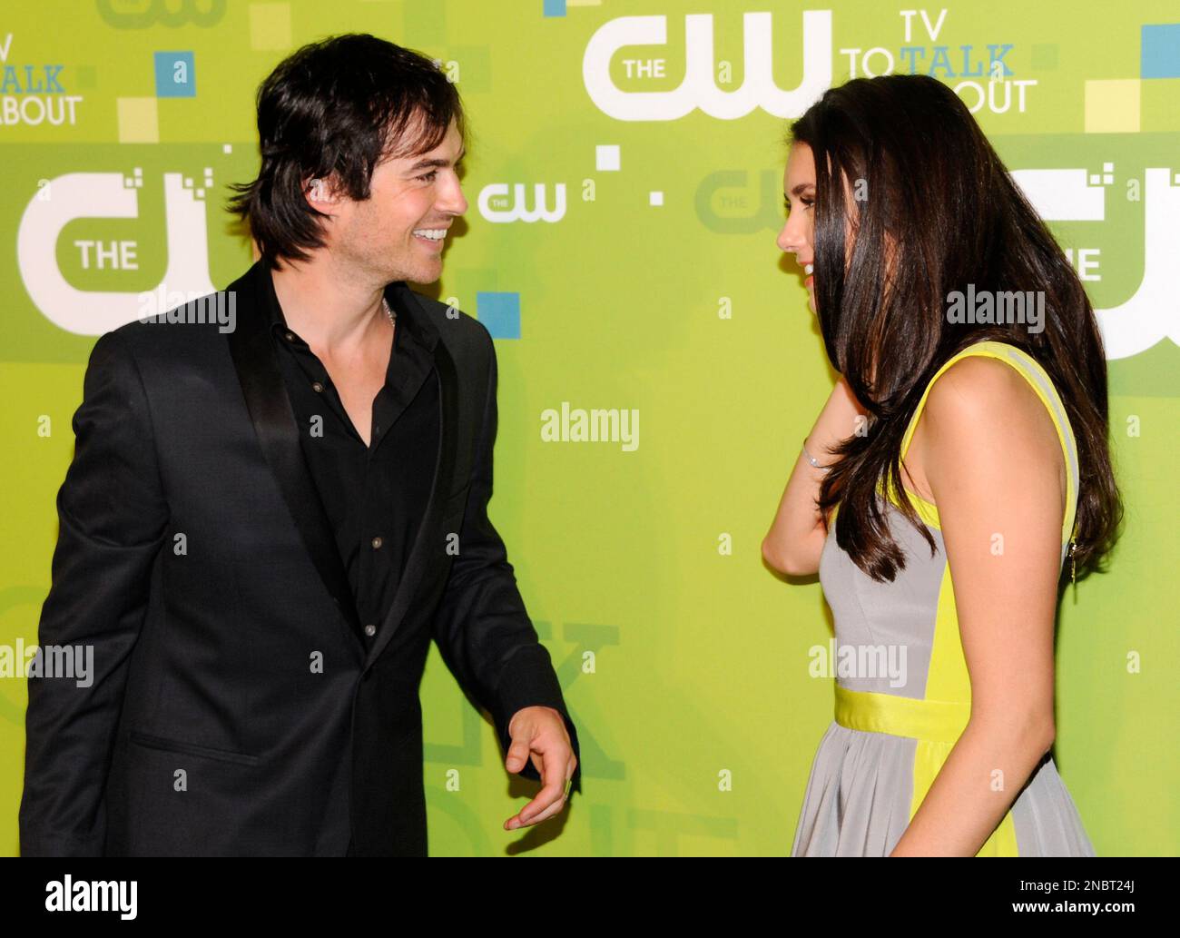 Actors Ian Somerhalder and Nina Dobrev, from 'The Vampire Diaries ...