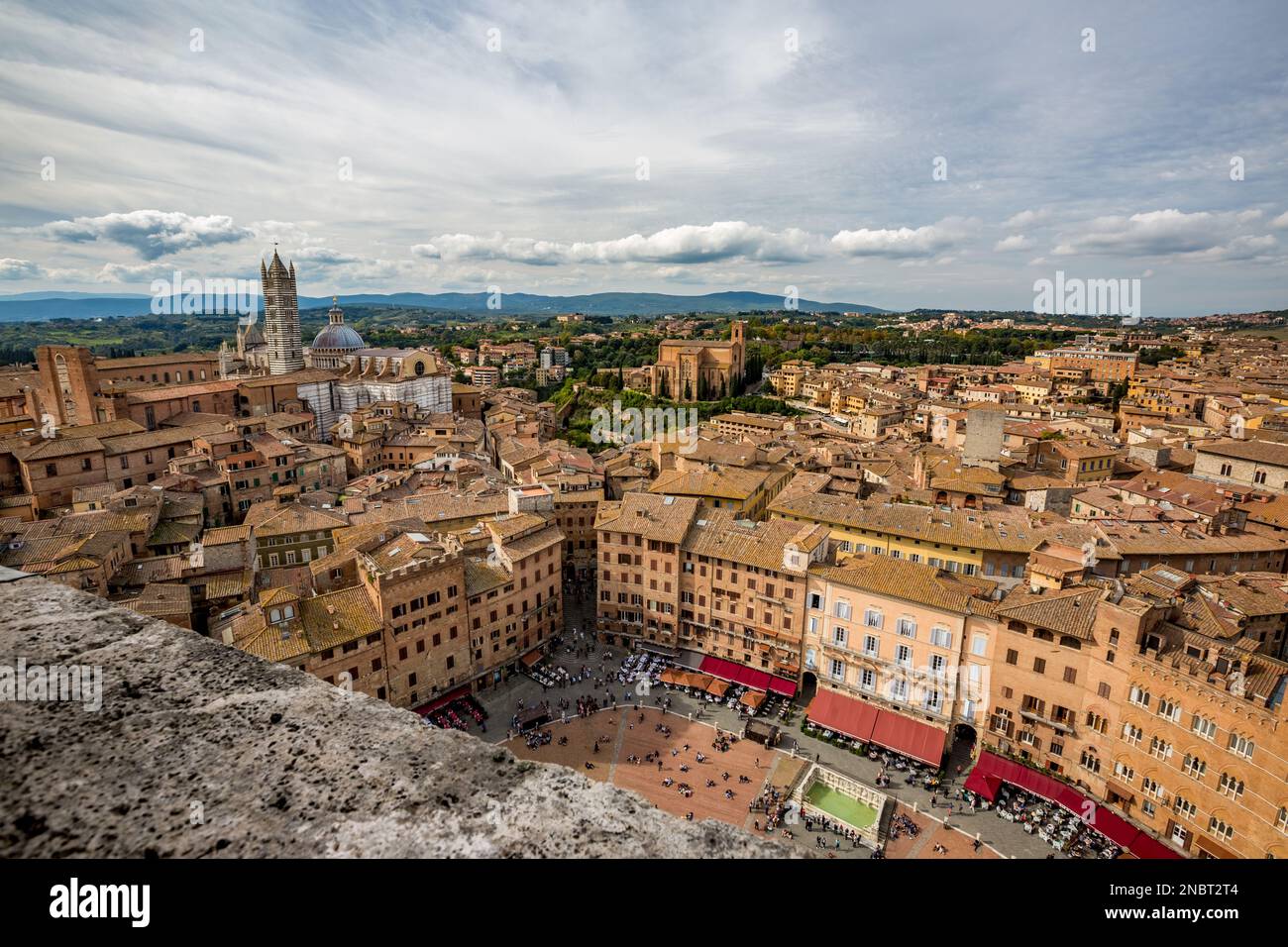 Scenery high-angle, bird-eye panoramic perspective from the highest ...