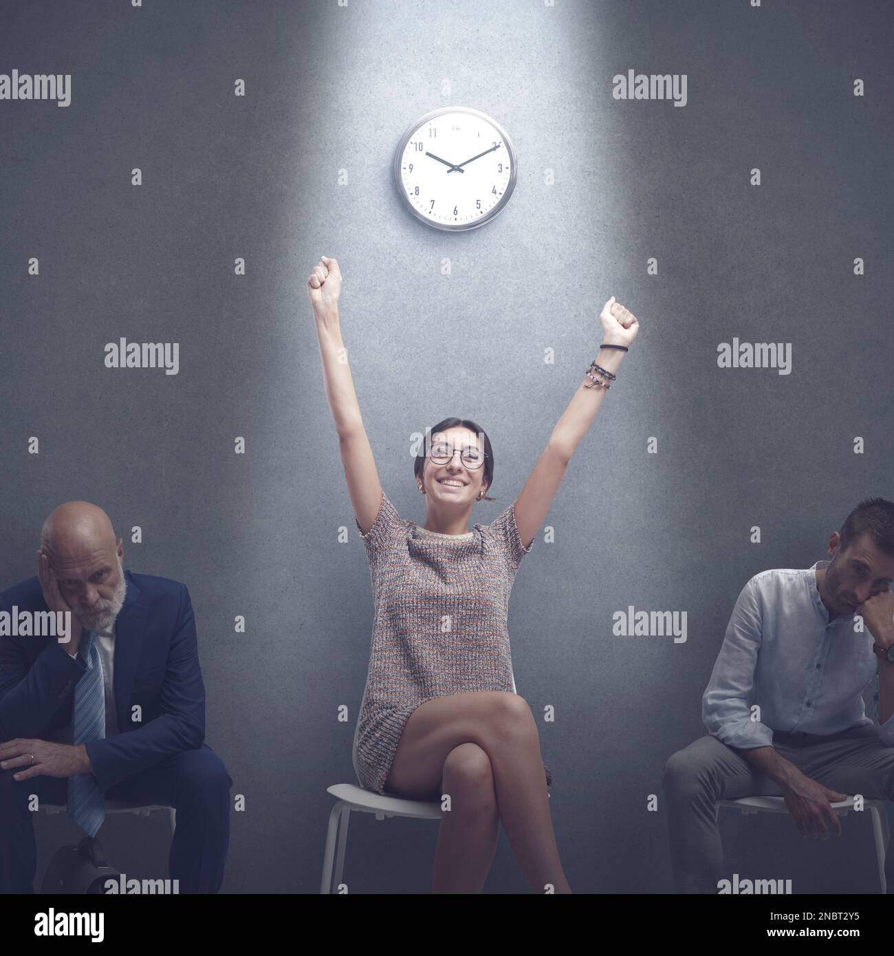 Spotlight woman work interview hi-res stock photography and images - Alamy