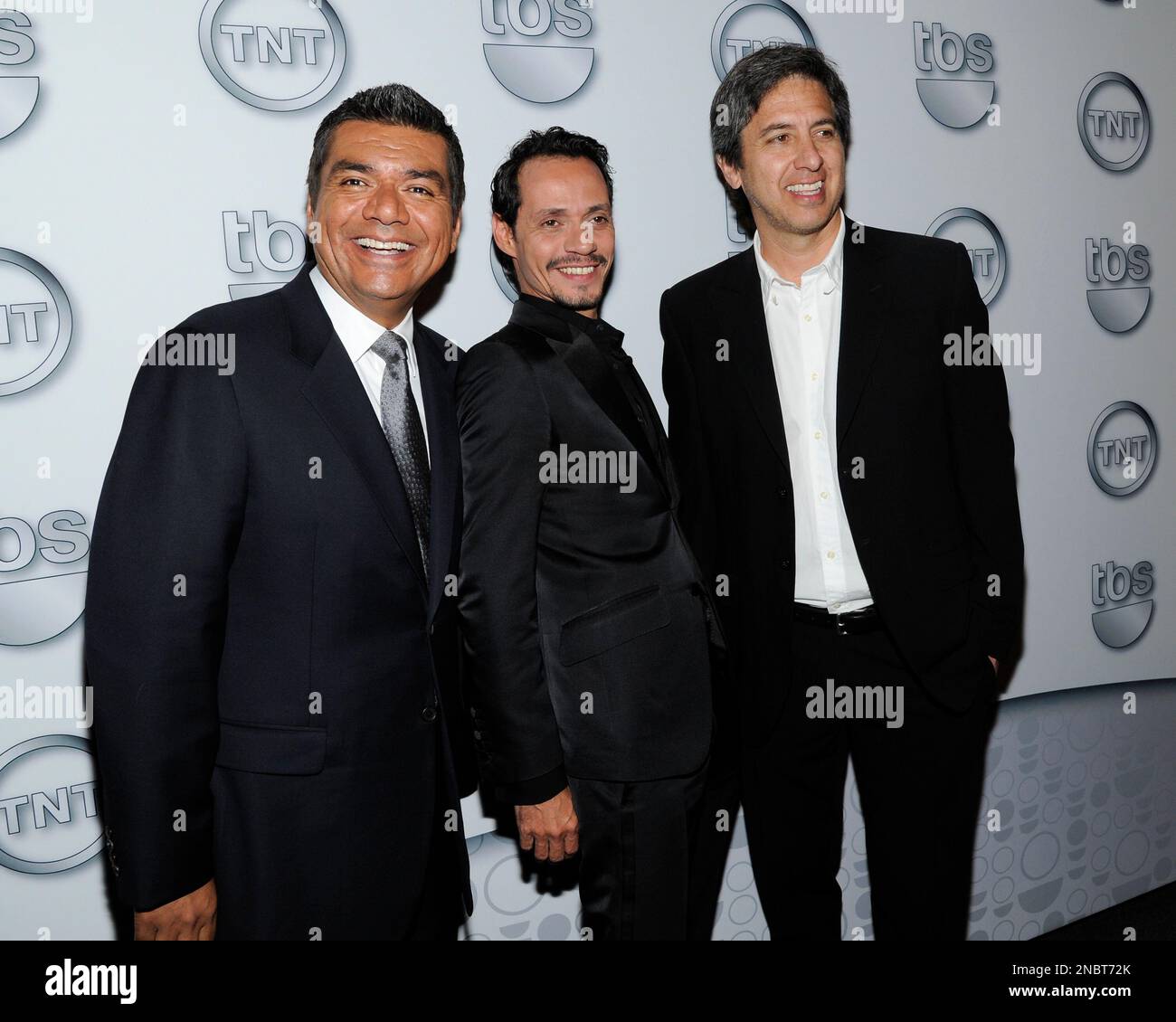 Talk show host George Lopez, left, actor Marc Anthony and actor Ray ...