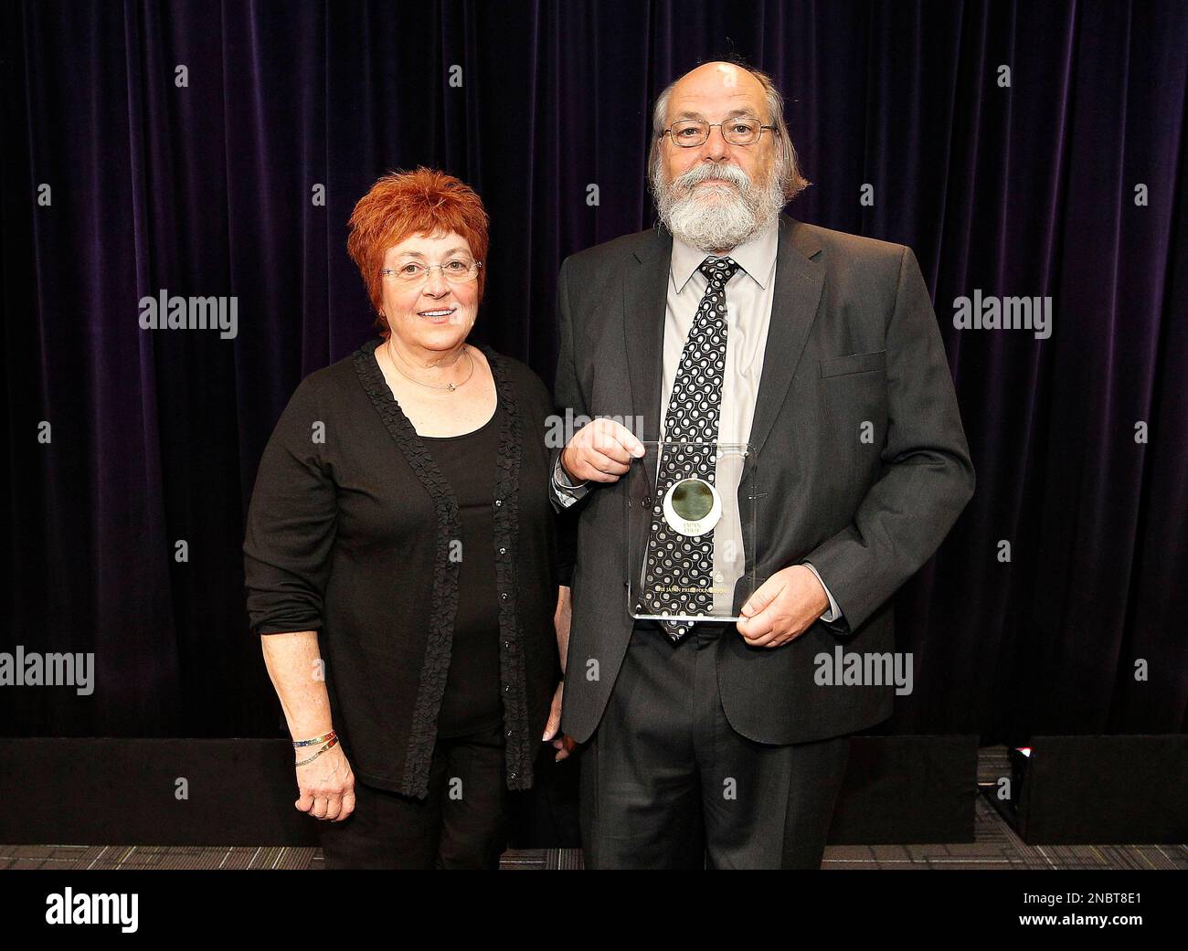 Dr. Ken Thompson, right, distinguished engineer at Google Inc.,with his ...