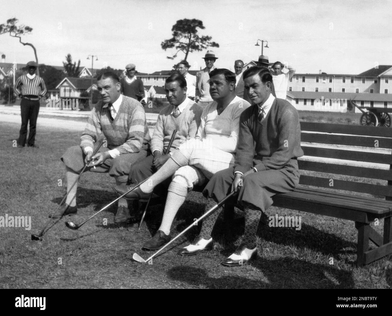 Rube Marquard of Boston Braves, Gene Sarazen, U.S. Open winner, Babe ...