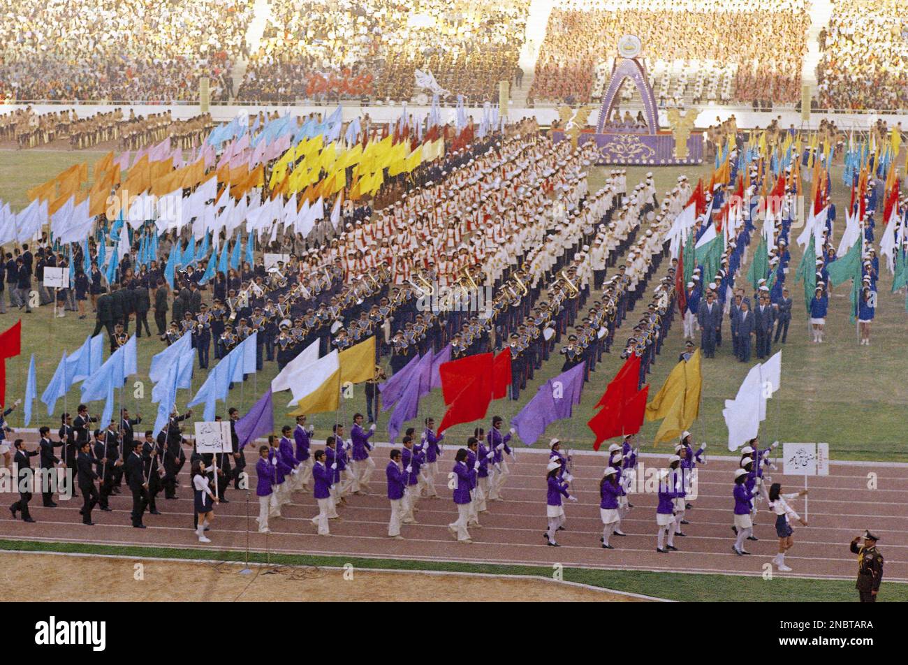 Training exercise for ceremonies that will take place in October to ...