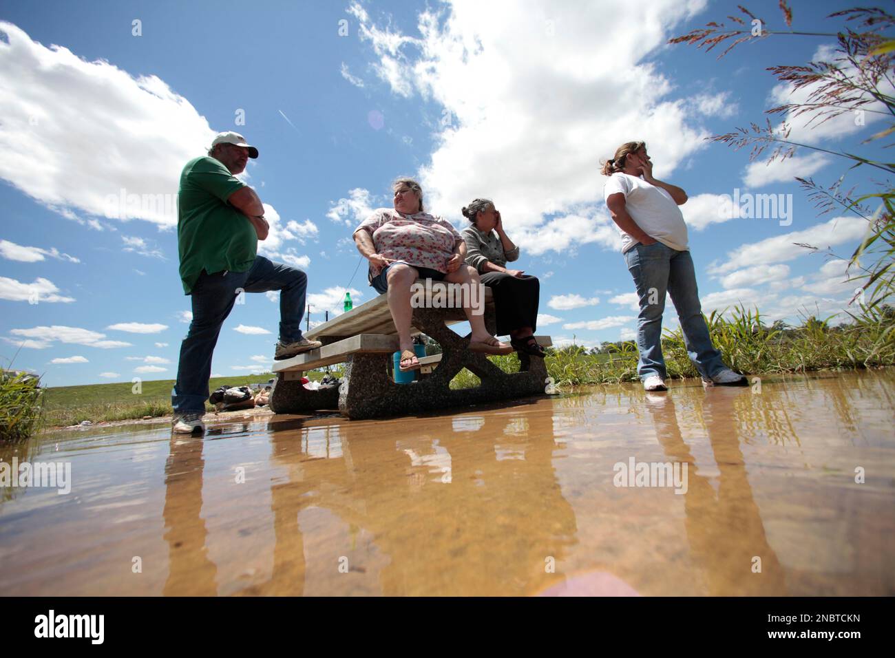 Charlotte Flory, center left, of Lettsworth, La., and Shirley Hagger ...