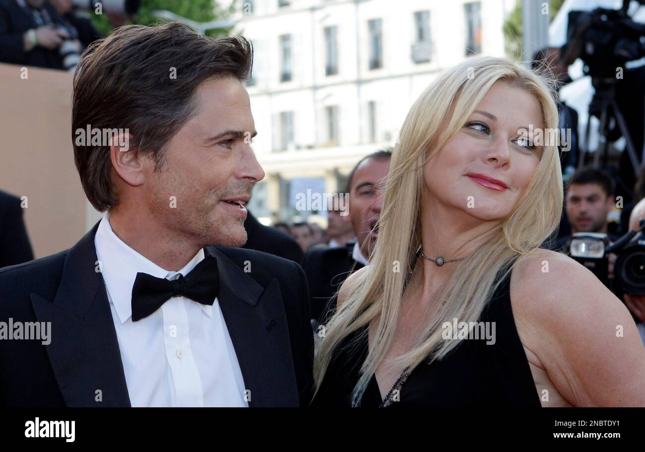 Actor Rob Lowe, left, and his wife Sheryl Lowe arrive for the screening ...