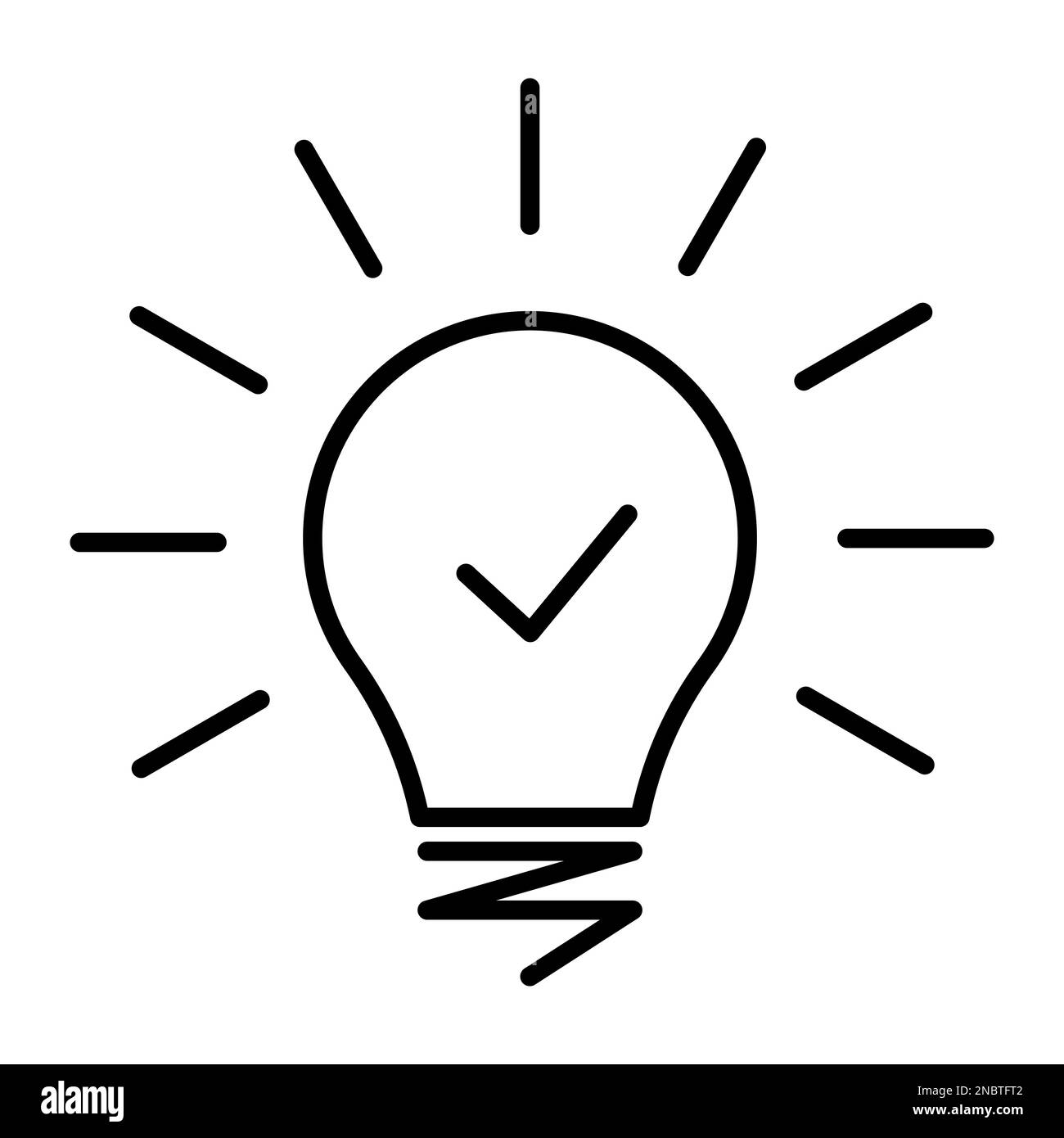Innovation line icon. Light bulb, solution or idea symbol. Design can ...