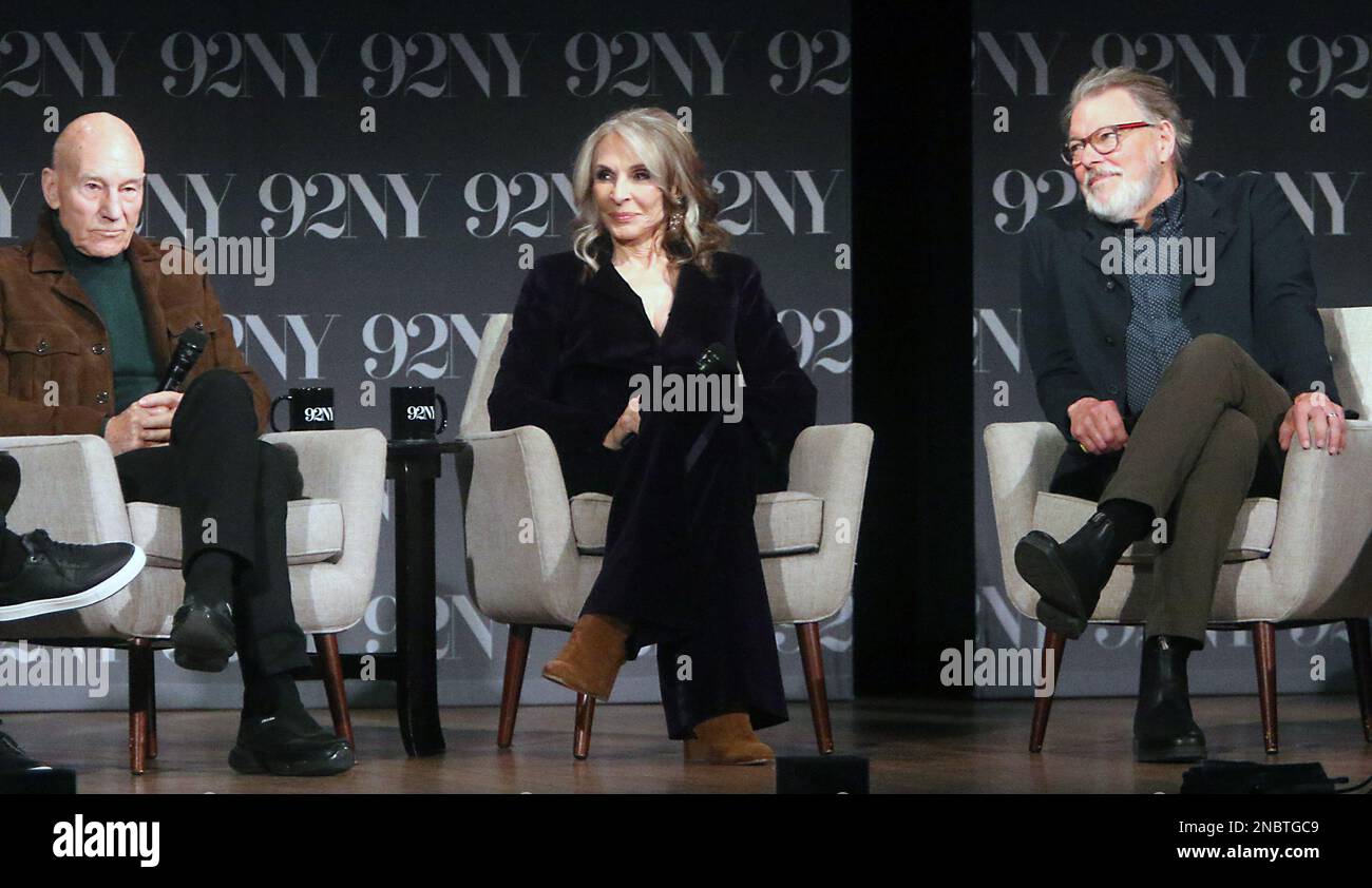 New York, NY, USA. 13th Feb, 2023. Patrick Stewart, Gates McFadden ...