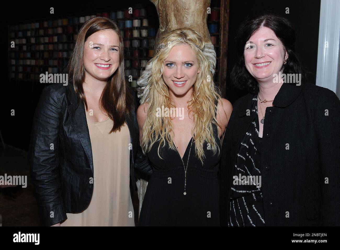 From left, Leslie Culps, Brittany Snow, and Caroline Hedge attend the ...