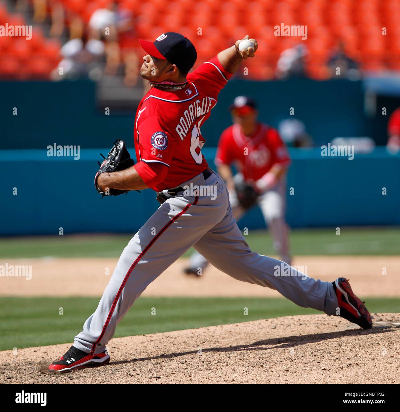 Washington Nationals relief pitcher Henry Rodriguez is shown during a ...