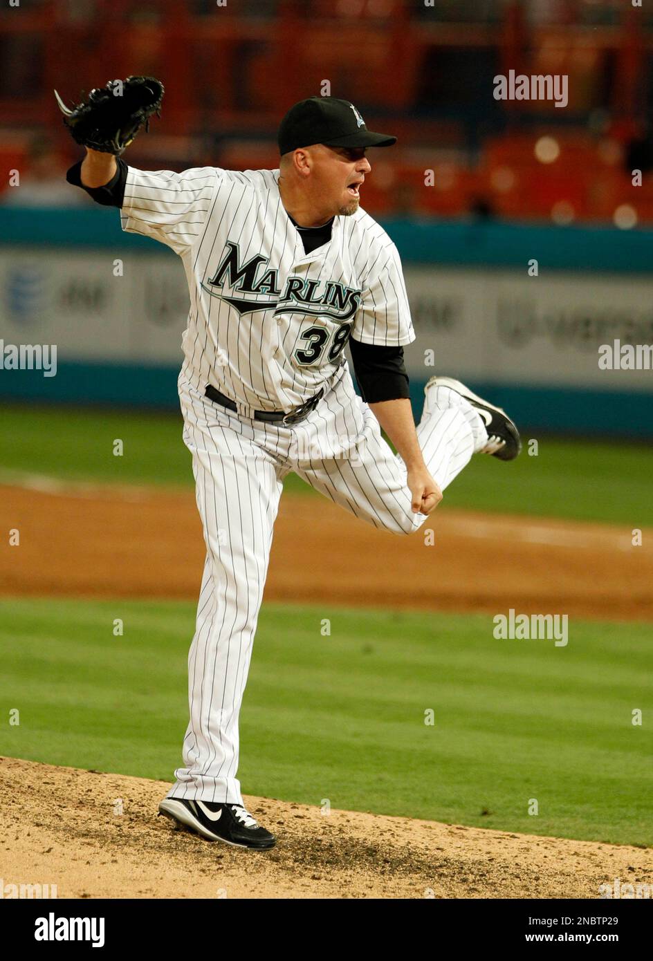Florida Marlins relief pitcher Randy Choate is shown during a baseball ...
