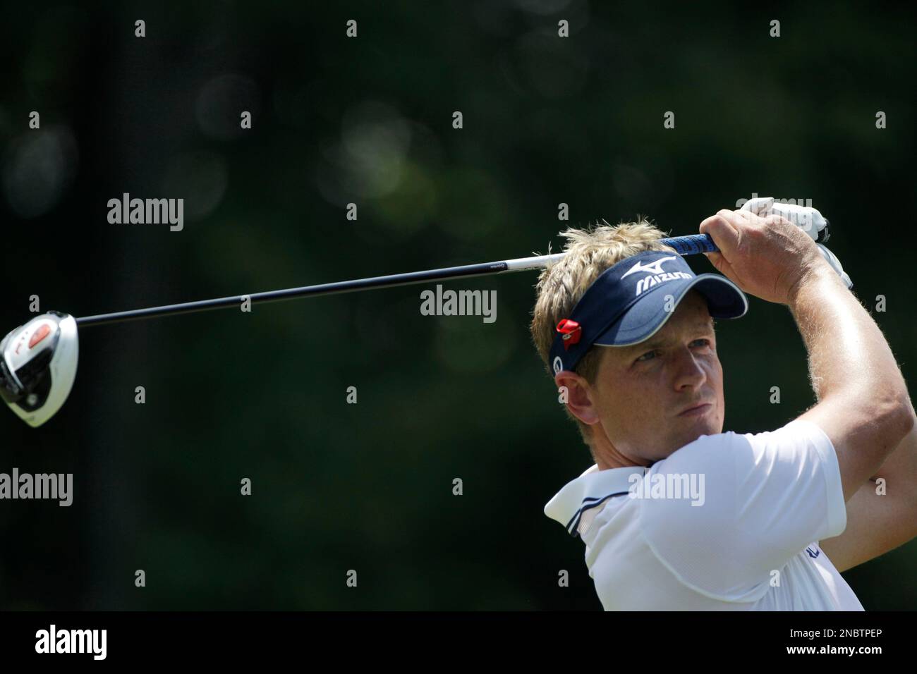 Luke Donald hits from the seventh tee during the second round of The ...