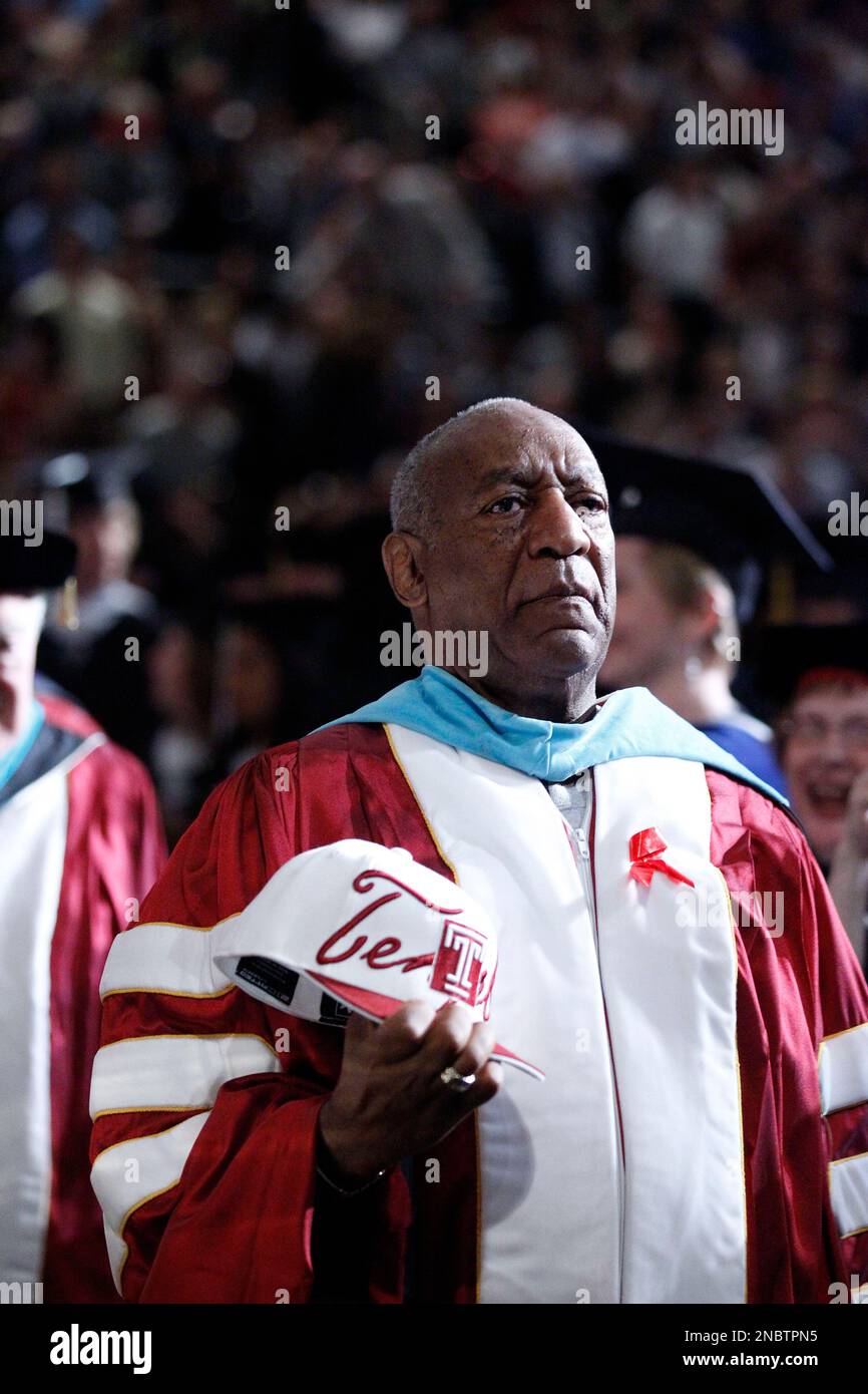 Comedian Bill Cosby at Temple University's commencement Thursday, May ...