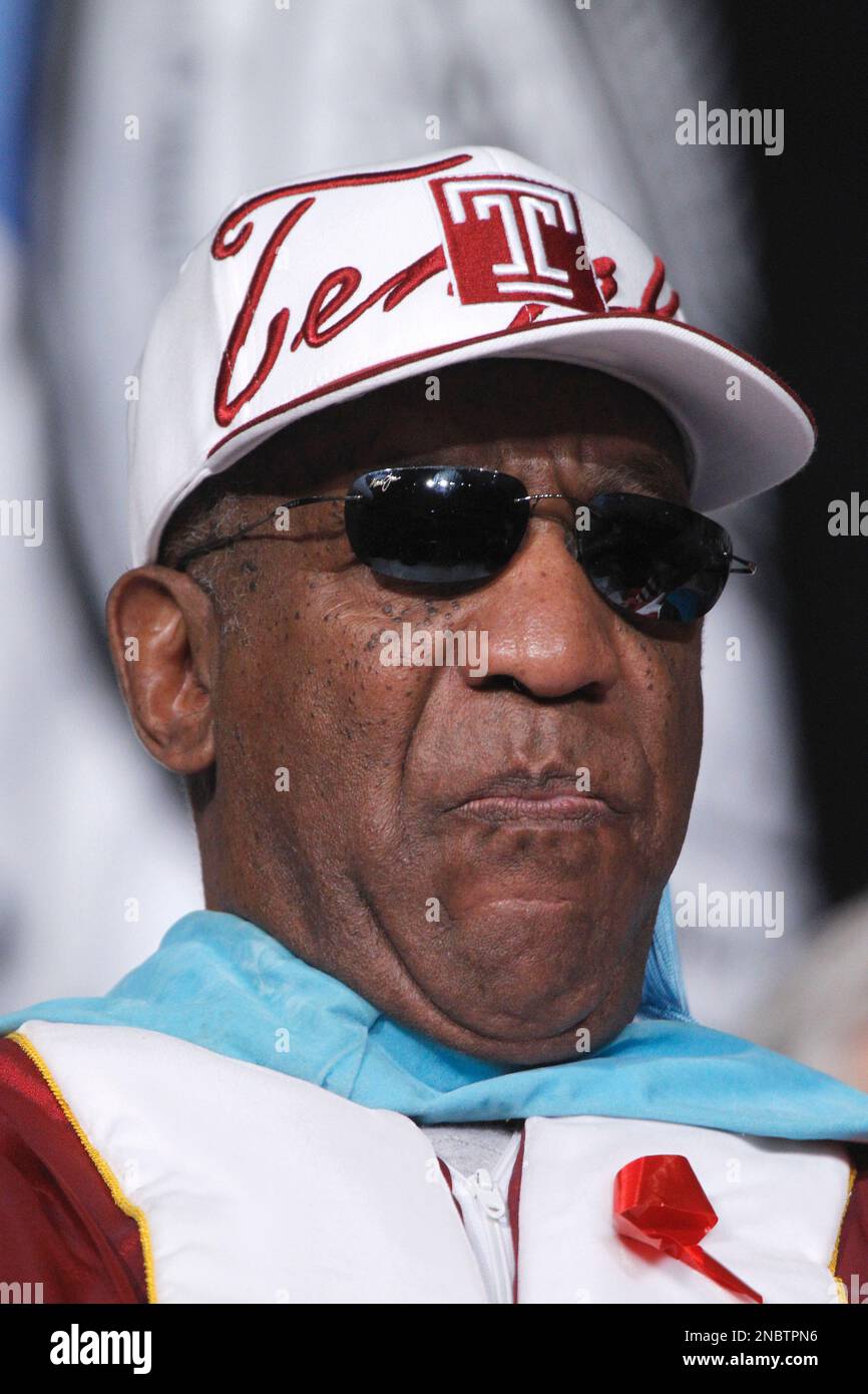 Comedian Bill Cosby at Temple University's commencement Thursday, May ...