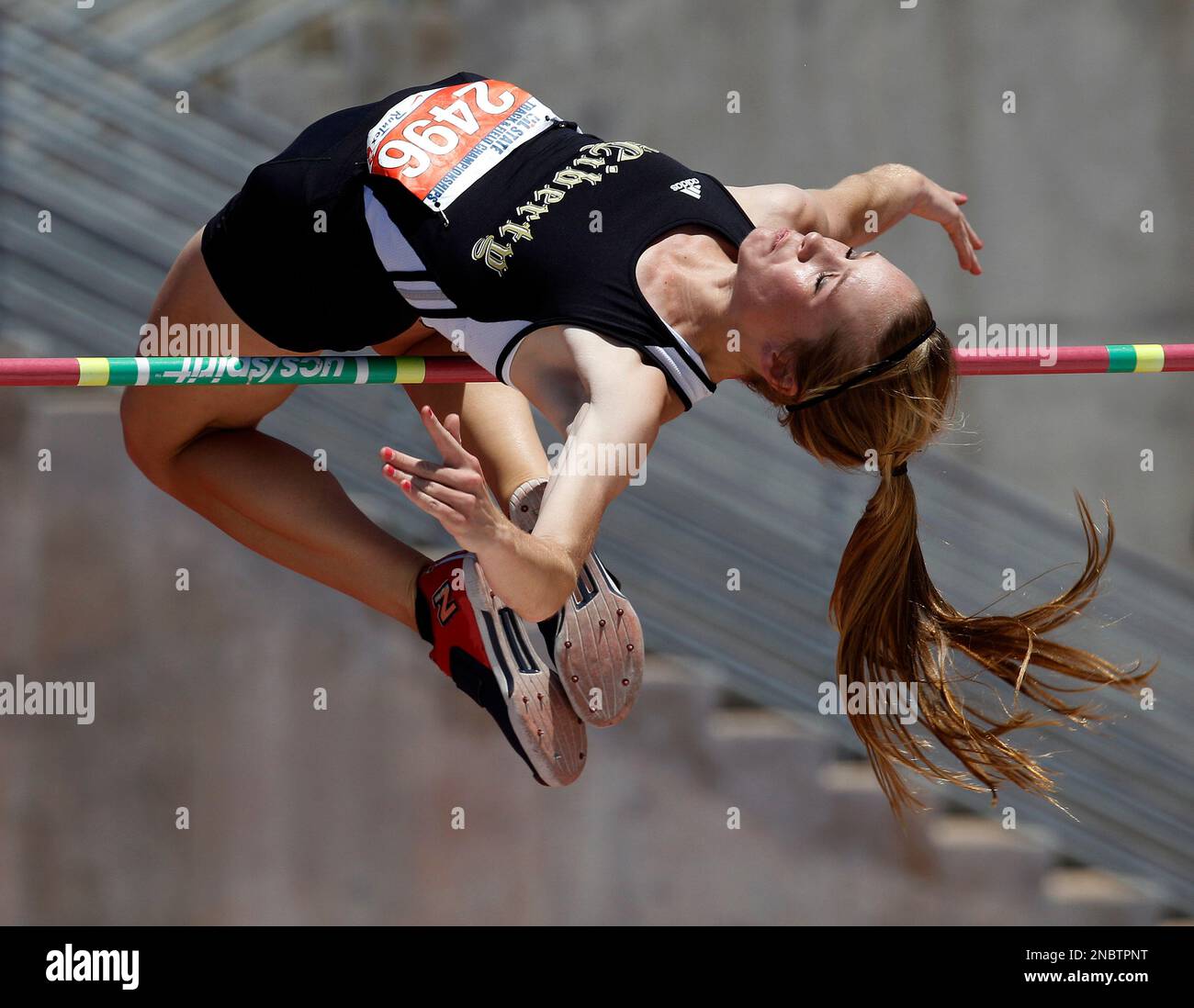 Liberty's Lauren Cook competes in the high school Girls 3A High Jump at ...