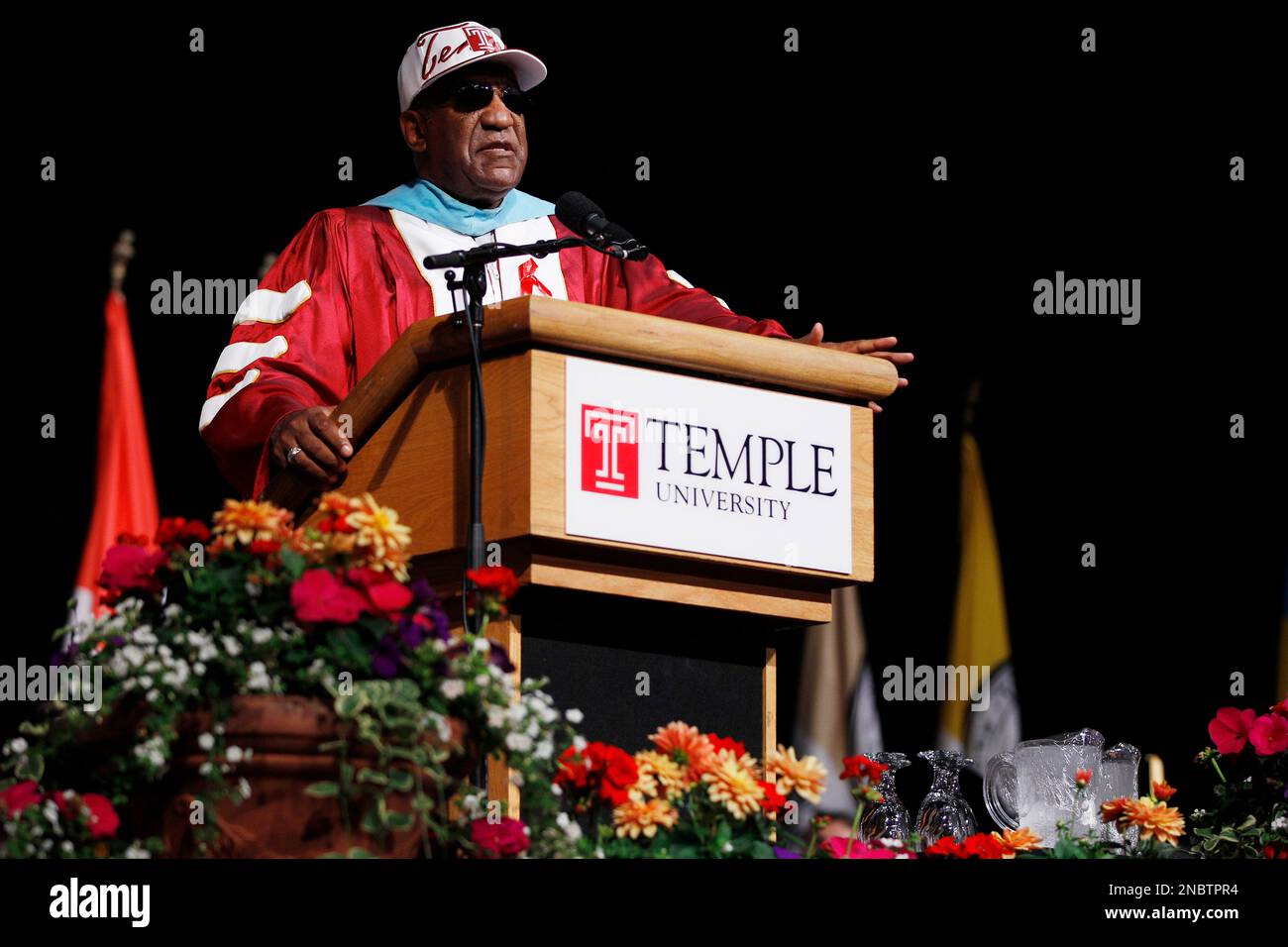 Comedian Bill Cosby at Temple University's commencement Thursday, May ...