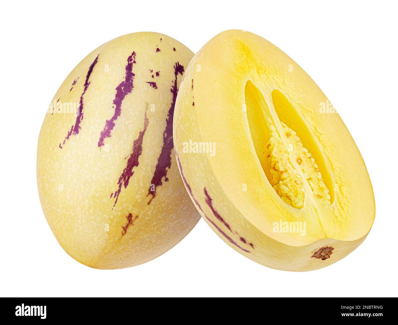 Pepino melon fruit isolated on white background Stock Photo - Alamy