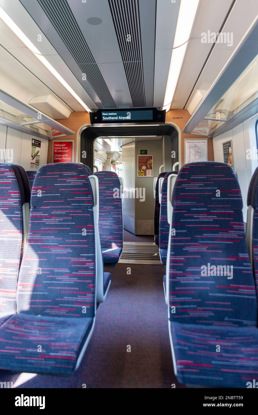 Modern seating railway transport nobody england hi-res stock ...