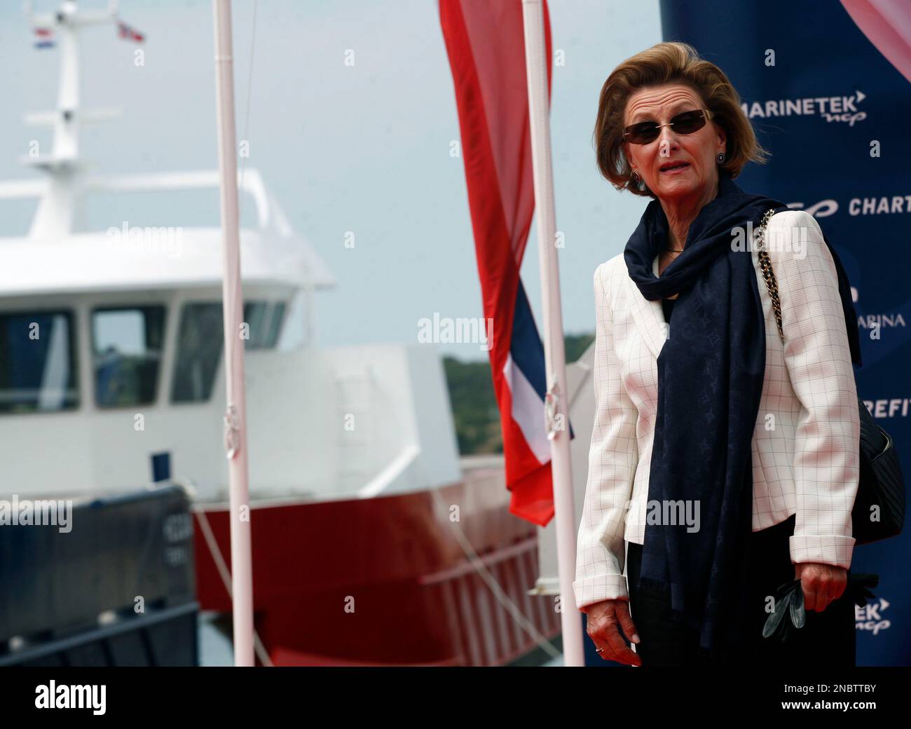 Norway's Queen Sonja, launches two ships built for Norwegian clients in ...
