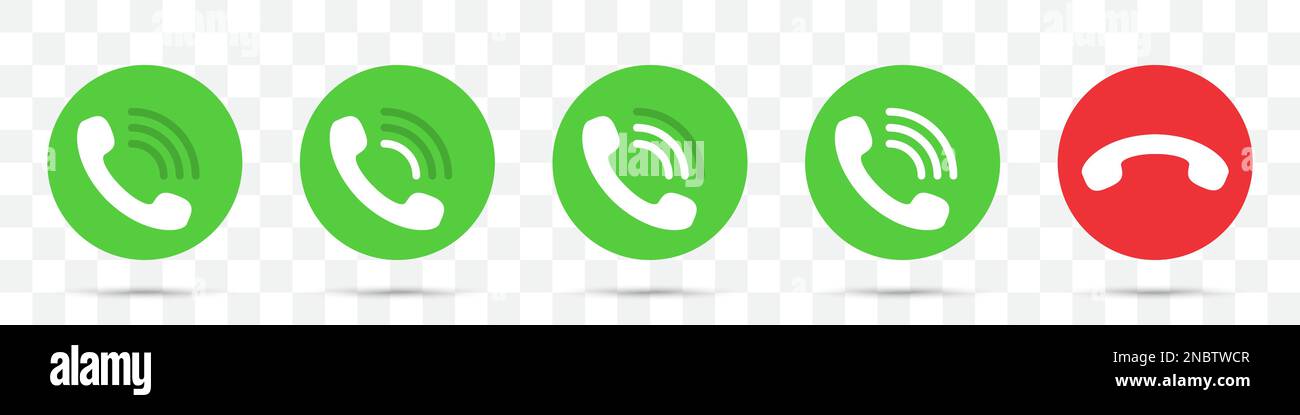 Set of different call icons. Vector illustration Stock Vector Image ...