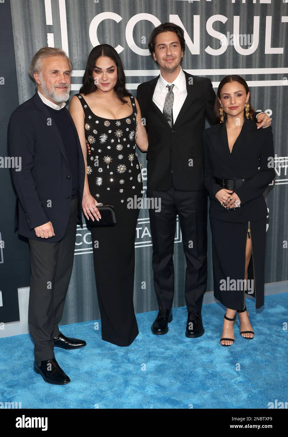 Culver City, Ca. 13th Feb, 2023. Christoph Waltz, Brittany OÕGrady, Nat Wolff, Aimee Carrero at ...