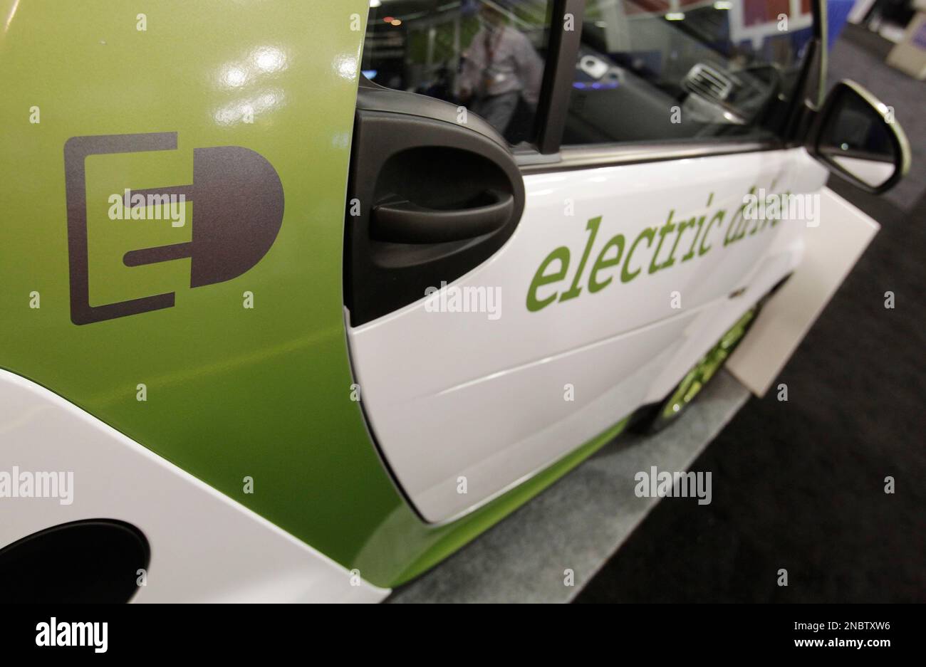 Electric Smart Car is on display at the Plug-in 2010, a conference and ...