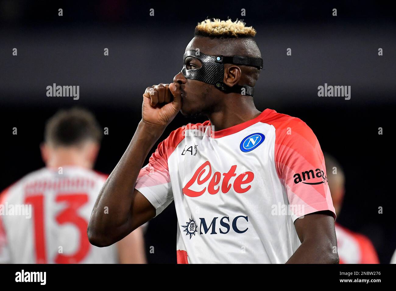 Victor Osimhen of SSC Napoli celebrates after scoring the goal of 2-0 ...