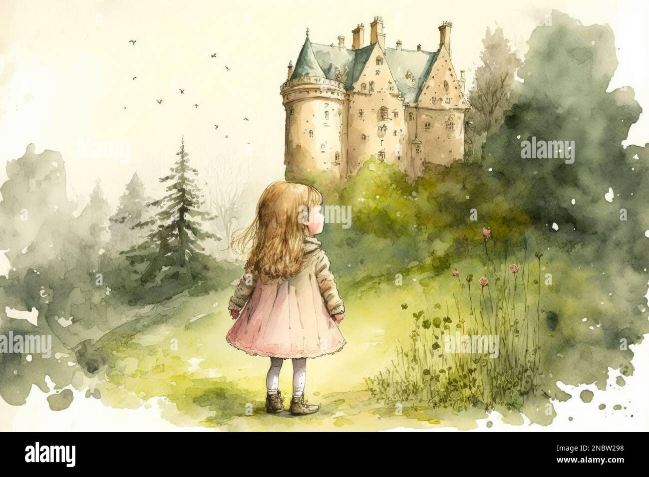 Girl drawing in forest hi-res stock photography and images - Alamy