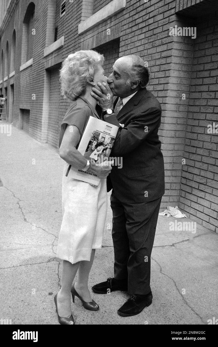 Alfred Eisenstaedt shown outside a New York television studio with ...