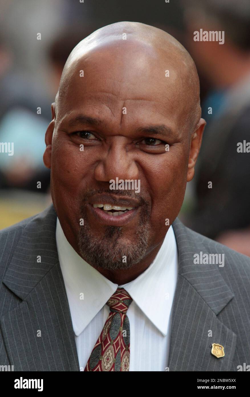 West Indian former cricketer Colin Croft poses for the photographers as ...