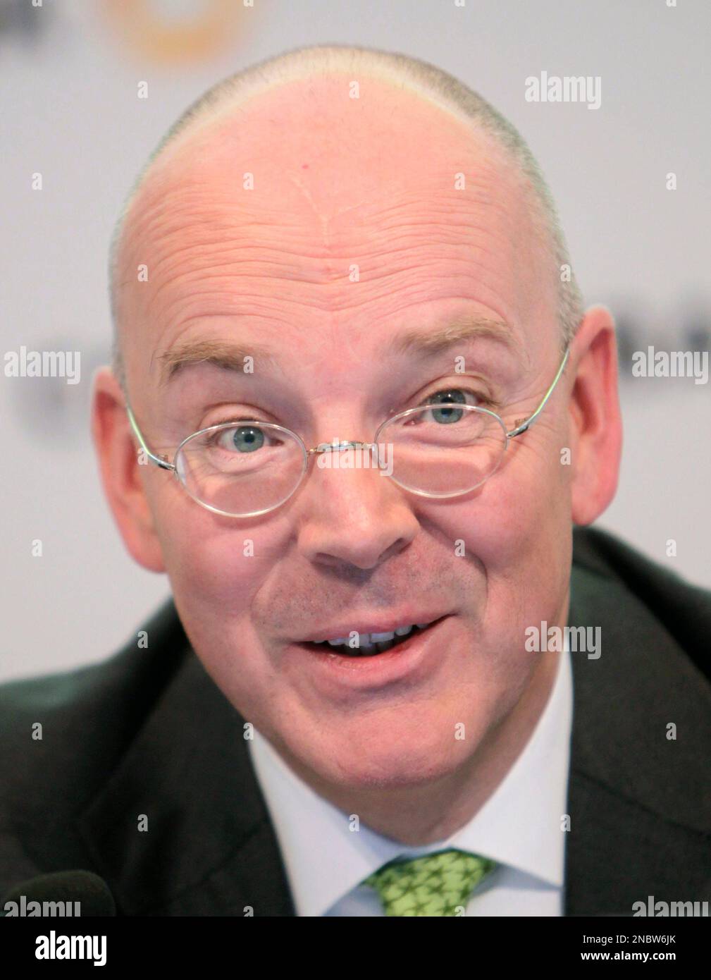 CEO of German Commerzbank Martin Blessing speaks in Frankfurt, Germany ...
